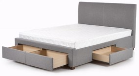 Čalouněná postel Modena 160x200 dvoulůžko - šedé