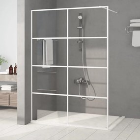 Sprchová zástěna walk-in bílá 140 x 195 cm čiré ESG sklo 152144