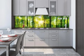 DIMEX | Fototapeta do kuchyně Svěží zelený les KI-260-189 | 260 x 60 cm | zelená