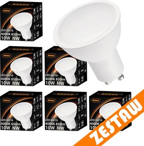 SADA 6x LED žárovek GU10 10W Premium