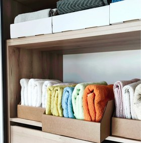 KARTON PAK Úložné boxy na oblečení, organizéry do skříně BÍLÝ KARTON 30x54cm