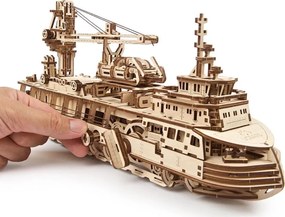 Hračka Ugears 3D dřevěné mechanické puzzle Výzkumná loď [6950378]