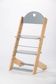 Lucas Wood Style rostoucí židle MIXLE -  přírodní/šedá rostoucí židle MIXLE: Medvídek
