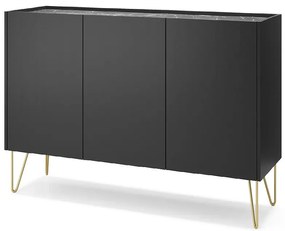 Komoda Harmony K144 černá grafit/marmur black