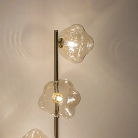 BRILAGI - Stojací lampa VULCANO 3xG9/8W/230V zlatá/kouřová béžová