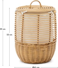 Ratanový koš na prádlo v přírodní barvě Liora – Kave Home