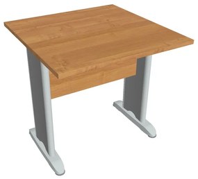Stůl jednací rovný 80 cm - Hobis Cross CJ 800 Dekor stolové desky: olše, Dekor lamino podnože: olše, Barva nohou: Stříbrná