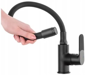Invena Jóga, stojánková dřezová baterie s flexibilním ramenem, béžová, BZ-32-P03-C