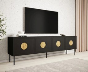 Televizní stolek- PALAZZO- Černý/ Řemeslný dub
