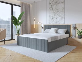 Eka Čalouněná postel EMILY 160x200 cm Barva látky Trinity: Šedá (Trinity 2314)