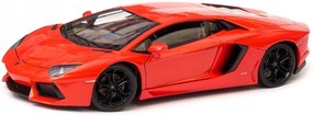 Welly kovový model lamborghini aventador coupé červené 1:24