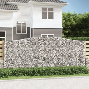 Klenutý gabionový koš 400 x 50 x 160/180 cm pozinkované železo 153418