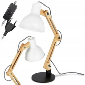 Stolní lampa 1xE27/40W/230V bílá/černá