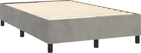 Box spring postel s matrací světle šedá 120x190 cm samet 3270001
