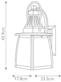 Hinkley HK-MONTAUK-M - Venkovní nástěnné svítidlo MONTAUK 2xE14/60W/230V IP44