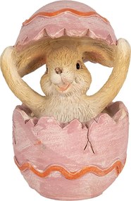 Dekorace králík v růžovém vejci - 6*6*8 cm