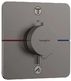 Hansgrohe ShowerSelect Comfort - Termostatická baterie pod omítku, pro 2 spotřebiče, kartáčovaný černý chrom 15583340