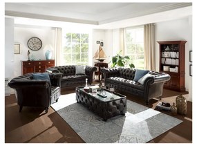 Massive home | Anglická knihovna Windsor hnědá masiv mahagon VÝPRODEJ