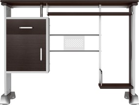 HOMCOM Moderní počítačový stůl 100Š x 52H x 75V cm Černý ořech a bílá