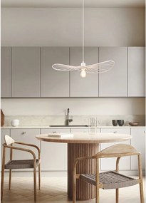 Bílé závěsné svítidlo ø 60 cm Chapeau – Reality