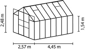 Skleník URANUS 11500 polykarbonát černý Lanitplast Polykarbonát 4 mm
