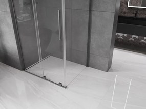 Mexen Velar L, sprchový kout s posuvnými dveřmi 100 x 120 cm, 8mm čiré sklo, grafit broušený, 871-100-120-03-65