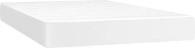 Box spring postel s matrací bílá 120x200 cm umělá kůže 3142774