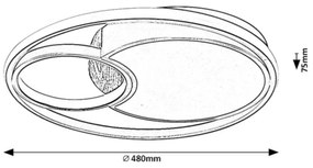 Rabalux 71044 - LED Stmívatelné stropní svítidlo LEOLA LED/81W/230V + DO