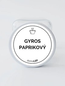 Samolepka na kořenky GYROS PAPRIKOVÝ bílá 5 cm tučné písmo