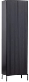 Hoorns Černá borovicová skříň Gravia 210 x 60 cm