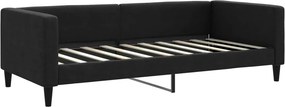 Válenda s přistýlkou černá 90 x 190 cm textil 3196590