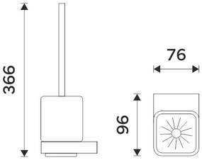 Nimco WC štětka NIKAU - NK 30094KN-26