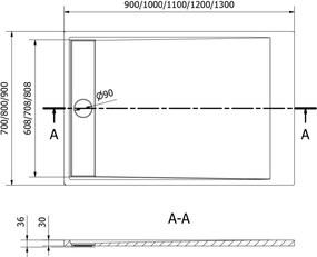 Mexen Amon obdélníkový sprchový kout SMC 120 x 80 cm, bílý - 4F108012