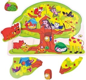 Bino Puzzle veselá zvířátka / od 12 měsíců