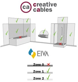 creative cables Fermaluce EIVA s nastavitelnou spojkou a stínidlovým rámem kapka Barva: Měď
