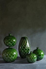 Váza Misty 23 cm zelená