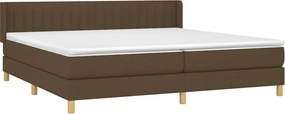 Box spring postel s matrací tmavě hnědá 200x200 cm textil 3130460