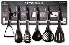 BERLINGERHAUS Kuchyňské náčiní s nástěnným držákem 7 ks Purple Eclipse Collection BH-6331