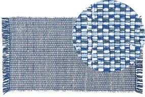 Modrý bavlněný koberec 80x150 cm BESNI Beliani