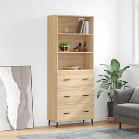 Skříň highboard dub sonoma 69,5 x 34 x 180 cm kompozitní dřevo 3189400