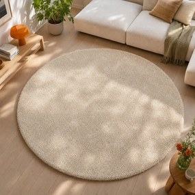 Světle béžový koberec Universal Aqua Liso, ø 80 cm