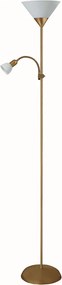 Rabalux Bronzová stojací lampa Action s bílými stínidly pro žárovky E27+E14 4065