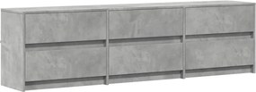 TV skříňka s LED betonově šedá 180x34x50 cm kompozitní dřevo 3307929