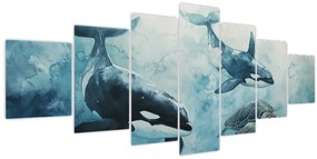 Obraz - Podmořská malba (210x100 cm)