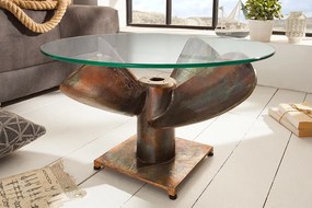 Designový konferenční stůl Propeller, 60 cm, měděný antik