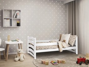 Dětská postel Mela 80 x 160 cm, bílá Rošt: Bez roštu, Matrace: Matrace EASYSOFT 8 cm