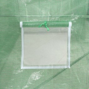 vidaXL Skleník s ocelovým rámem 16 m² 4 x 4 x 2 m [3188061] Barva: Bílá