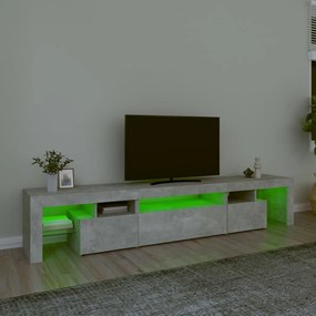 TV skříňka s LED osvětlením betonově šedá 215x36,5x40 cm 3152797