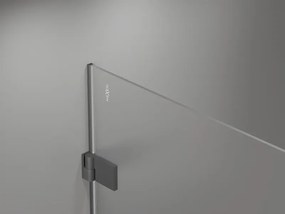 Mexen Lunar-B L výklopný sprchový kout levý 80 x 80 cm, čiré sklo, grafitová, 832L-080-080-95-00-L