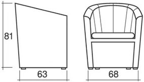 MELLI Křeslo Tomino